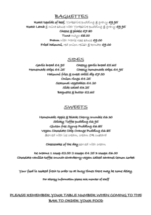 Food and Drinks Menus | The Foresters Arms in Brockenhurst New Forest